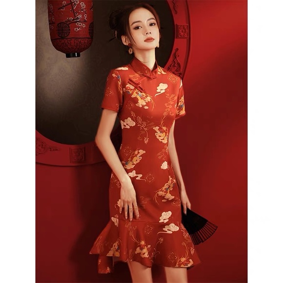Cheongsams & Qipaos | Red Phoenix Chinese Cheongsam Traditional | Poshmark